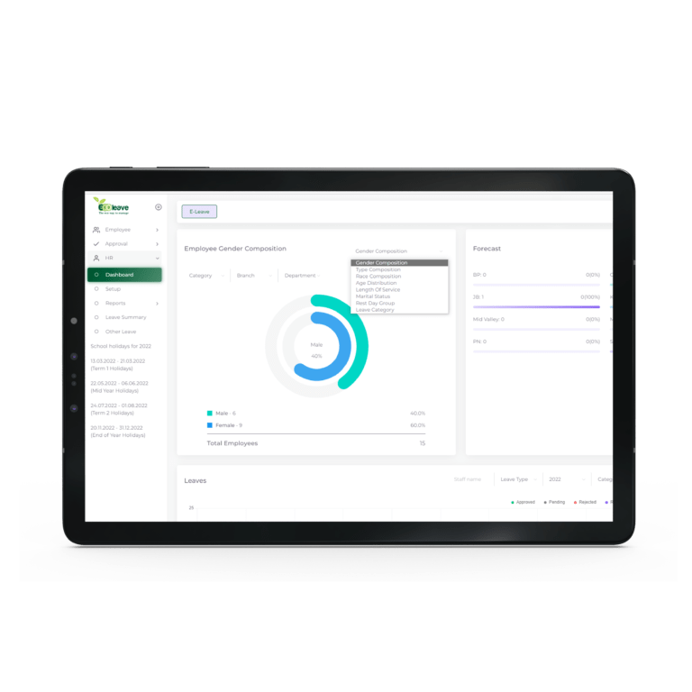 e-leave, online leave management system, leave application
